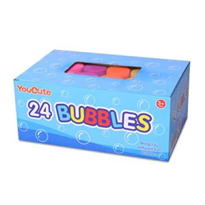 Bubbles 24 Pack Party Favor for Kids Bulk Bubble Solution Blowing Wand 2 Dozen Party Supplies Outdoor Toys Wedding Party Christmas Celebration Birthday Fun Gift