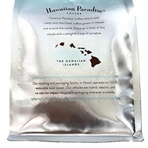 Hawaiian Paradise Coffee 10% Kona Coffee Blend Ground 12oz. Bag - Premium Rich Flavored Roast Bold Signature Brewed – 100% Arabica Gourmet Finest Beans