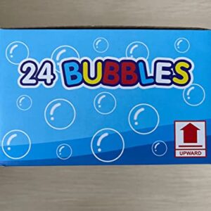 Bubbles 24 Pack Party Favor for Kids Bulk Bubble Solution Blowing Wand 2 Dozen Party Supplies Outdoor Toys Wedding Party Christmas Celebration Birthday Fun Gift