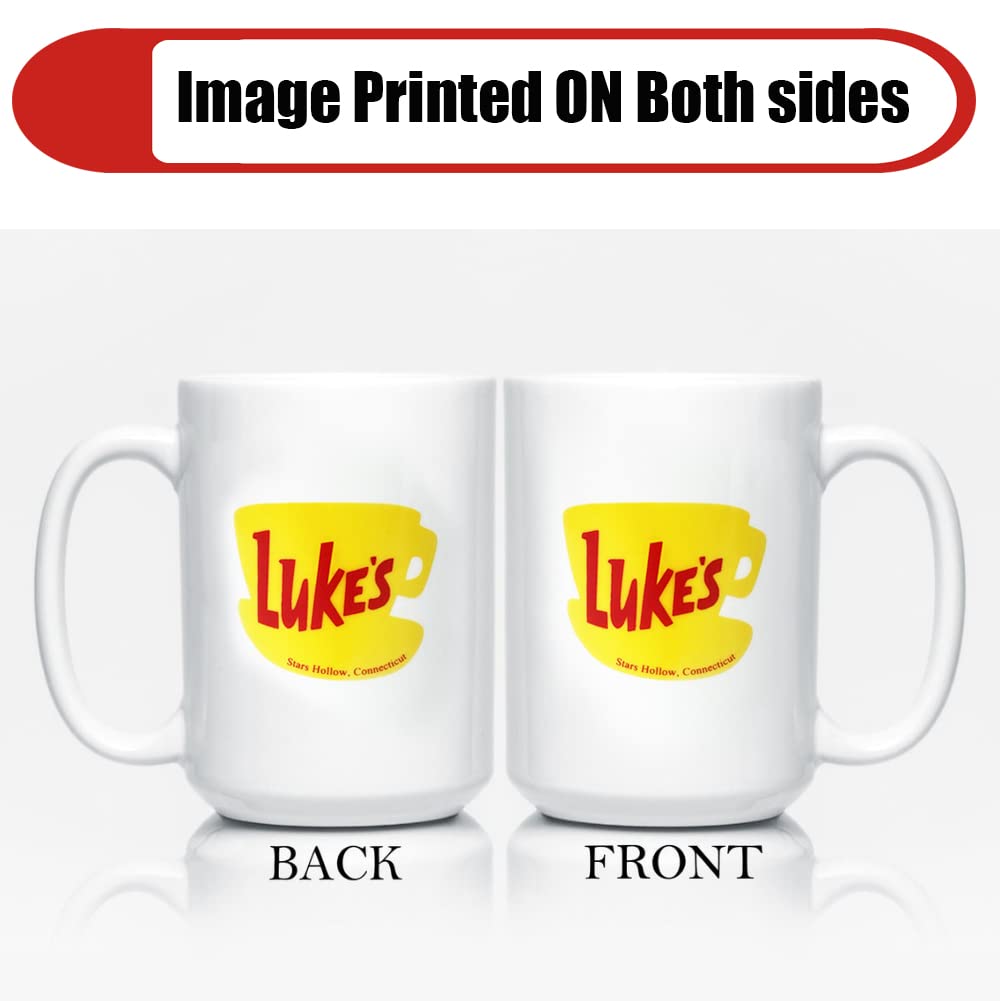 Luke's Diner Coffee Mug Ceramic Mugs Tea Cup Fun Novelty Gift 15 oz (Gilmore Girls Mug)