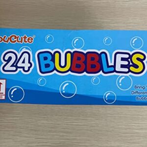 Bubbles 24 Pack Party Favor for Kids Bulk Bubble Solution Blowing Wand 2 Dozen Party Supplies Outdoor Toys Wedding Party Christmas Celebration Birthday Fun Gift