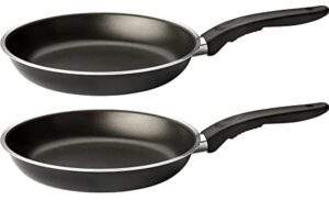 ikea kavalkad frying pan set of 2, black teflon classic non-stick coating