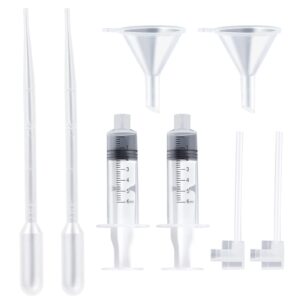 nuomi 2 set perfume refill tool kit, plastic perfume syringe extractor for liquid cologne fragrance sample essential oils, travel use