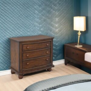 Sunset Trading Bahama Shutter Wood Nightstand, Tropical Walnut