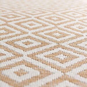 Unique Loom Outdoor Collection Area Rug - Costa Rica (5' 3" x 8' Rectangle, Beige/ Cream)