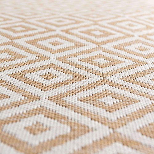 Unique Loom Outdoor Collection Area Rug - Costa Rica (5' 3" x 8' Rectangle, Beige/ Cream)