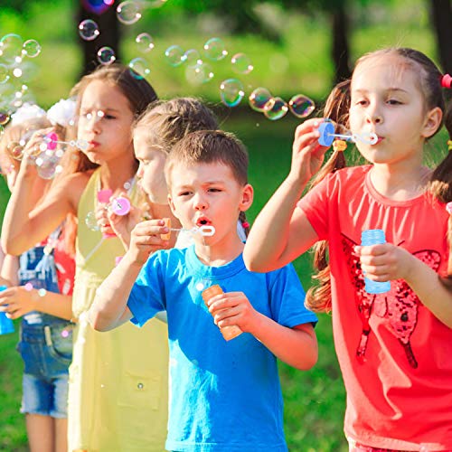 Bubbles 24 Pack Party Favor for Kids Bulk Bubble Solution Blowing Wand 2 Dozen Party Supplies Outdoor Toys Wedding Party Christmas Celebration Birthday Fun Gift