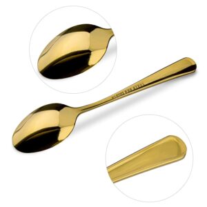 15 Packs Demitasse Espresso Spoons, 4.3 Inch Mini Gold Coffee Spoon, Stainless Steel Small Spoons for Dessert