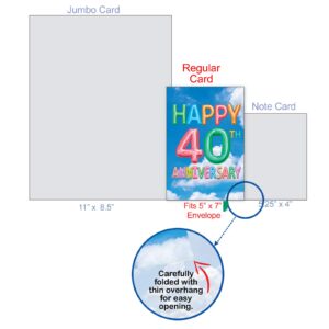 The Best Card Company - 70th Jumbo Birthday Greeting Card (8.5 x 11 Inch) - 70 Years Old Celebration, From All of Us (Not 3D or Layered) - Inflated Messages Milestones 70 J5651EMBG-US