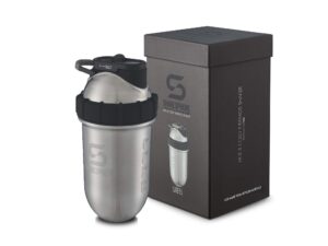 shakesphere steel protein shaker bottle - insulated, bpa-free, 24oz - leak-proof, easy to clean, no mixer ball needed - keeps drinks hot & cold - ideal for shakes & smoothies (steel)