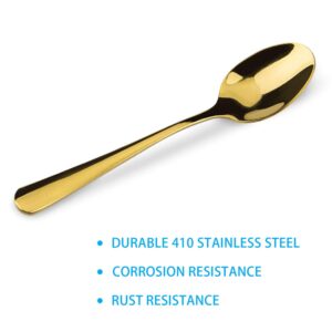 15 Packs Demitasse Espresso Spoons, 4.3 Inch Mini Gold Coffee Spoon, Stainless Steel Small Spoons for Dessert