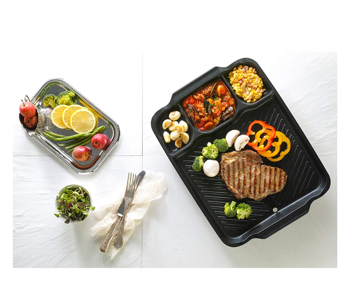 Kitchen Flower Multi Kan Kan Non-Stick Divider Grill Pan