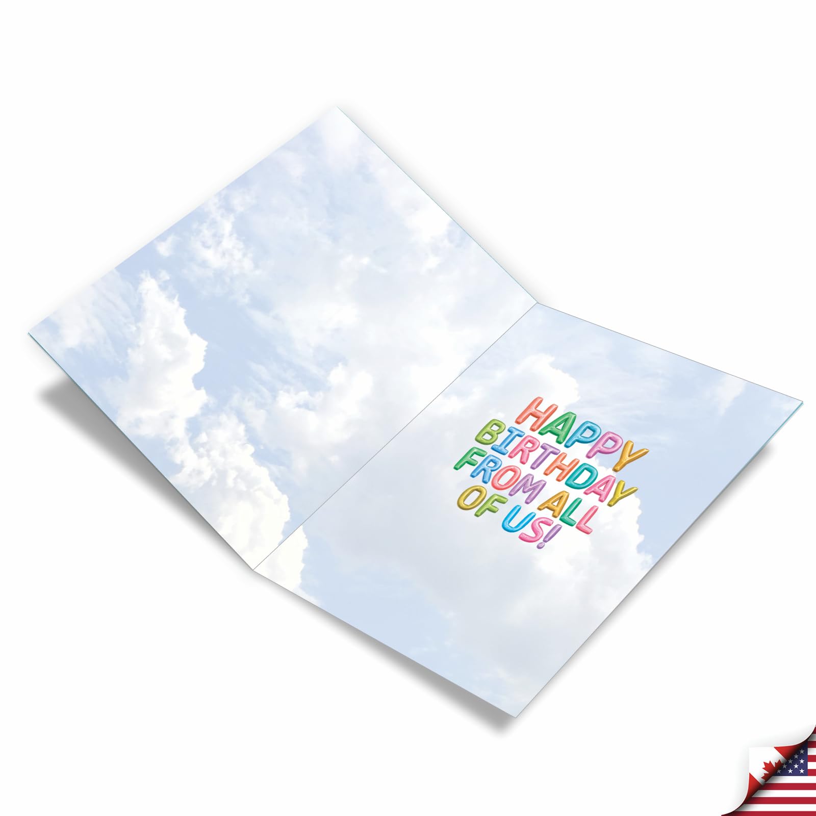 The Best Card Company - 50th Jumbo Birthday Greeting Card (8.5 x 11 Inch) - 50 Years Old Celebration (Not 3D or Layered) - Inflated Messages Milestones 50 (Not Actual Balloons) J5651CMBG-US