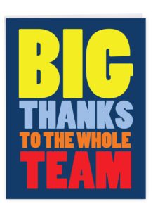 nobleworks - jumbo thank you greeting card (team) 8.5 x 11 inch with envelope (1 pack) large to the whole team j9150tyg