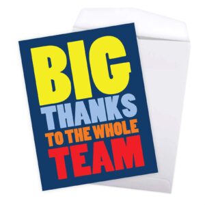 NobleWorks - Jumbo Thank You Greeting Card (Team) 8.5 x 11 Inch with Envelope (1 Pack) Large To The Whole Team J9150TYG