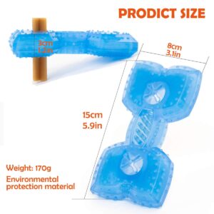 ZNOKA Pet Products Arctic Freeze Fetch Food Cooling Teether Freezable Chew Toy Bone Fit with Treats