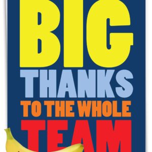 NobleWorks - Jumbo Thank You Greeting Card (Team) 8.5 x 11 Inch with Envelope (1 Pack) Large To The Whole Team J9150TYG