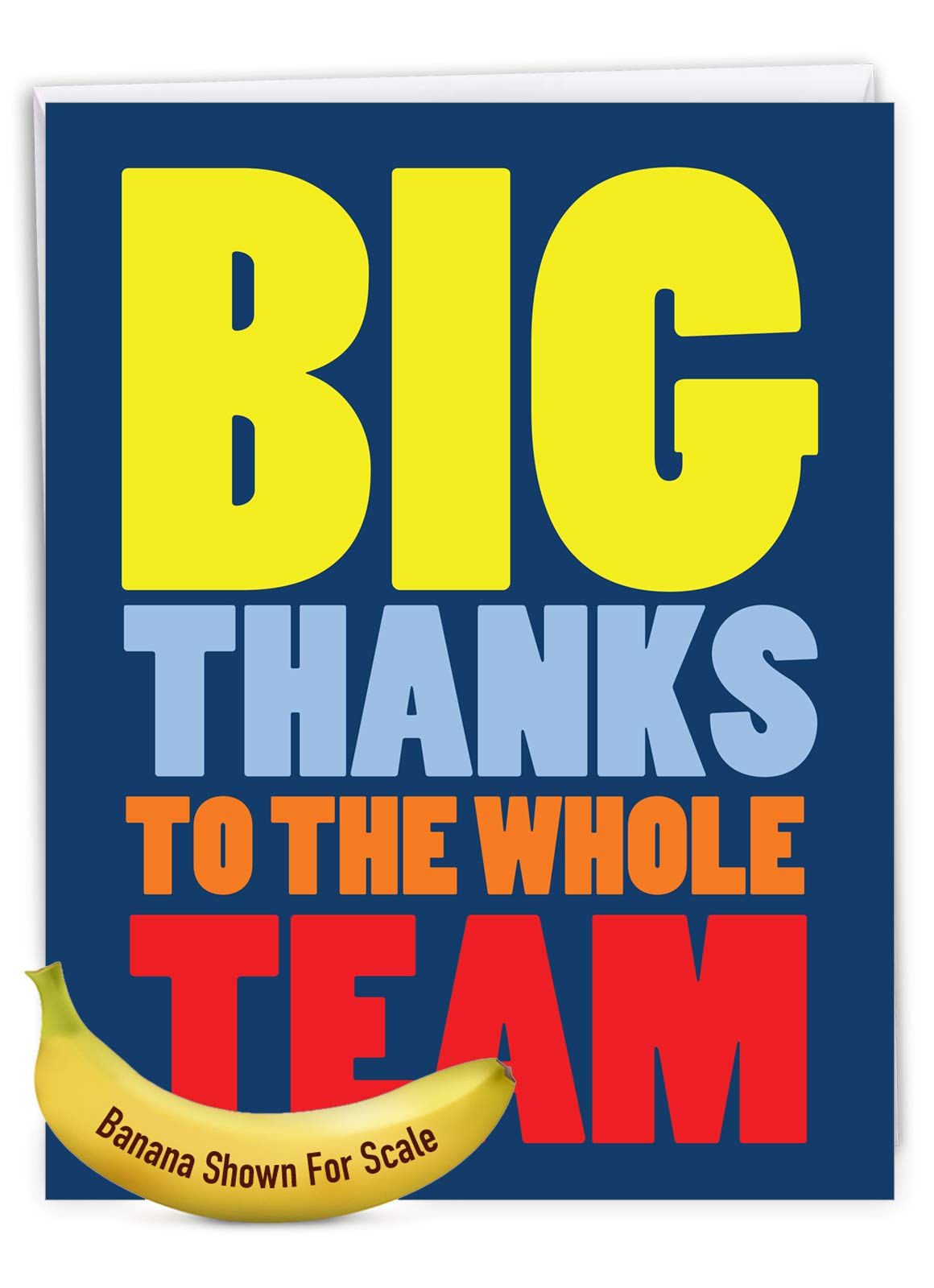 NobleWorks - Jumbo Thank You Greeting Card (Team) 8.5 x 11 Inch with Envelope (1 Pack) Large To The Whole Team J9150TYG