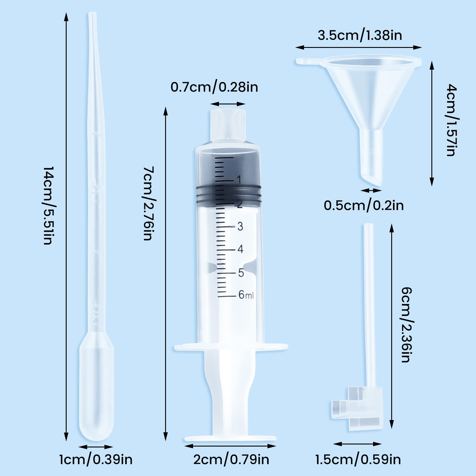 NUOMI 2 Set Perfume Refill Tool Kit, Plastic Perfume Syringe Extractor for Liquid Cologne Fragrance Sample Essential Oils, Travel Use