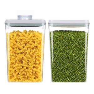 melovom pop food storage containers set airtight food storage containers with pop lids, kitchen pantry organization and storage, bpa free, 2 x 2.8qt