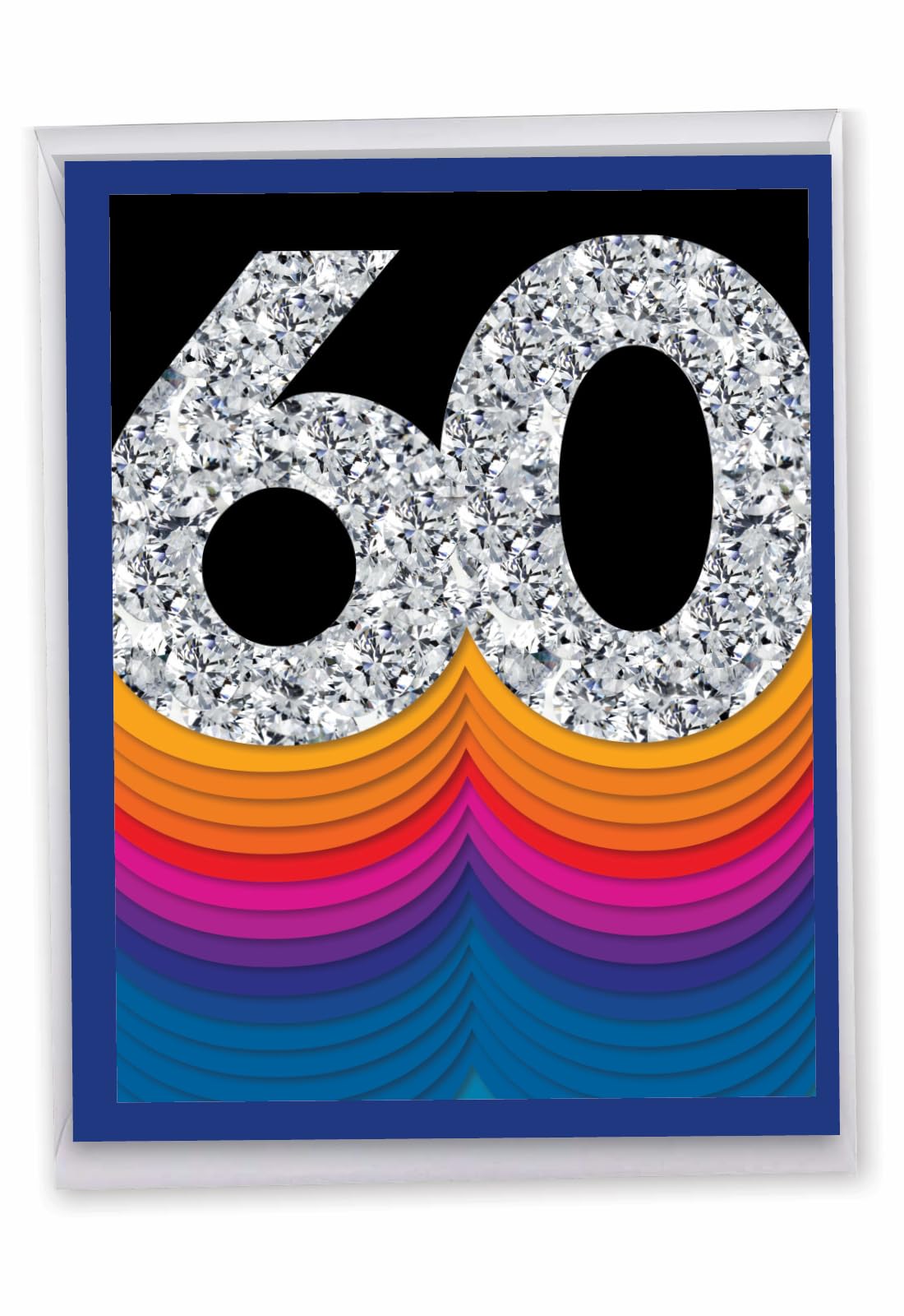 The Best Card Company - 60th Jumbo Birthday Greeting Card (8.5 x 11 Inch) - 60 Years Old Celebration (Not 3D or Layered) - Bold Milestones 60 J6110DMBG