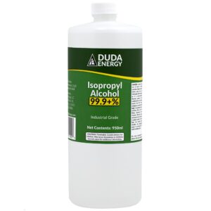 duda energy 4 x 950ml bottles of 99.9+% pure isopropyl alcohol industrial grade ipa concentrated rubbing alcohol 1 gallon total, clear, 32.12 fl oz (pack of 4), 128.4 fl oz