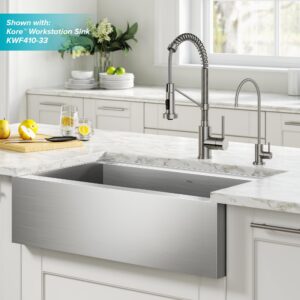 KRAUS Bolden Commercial Style Pull-Down Kitchen Faucet and Purita Water Filter Faucet Combo in Chrome, KPF-1610-FF-100CH