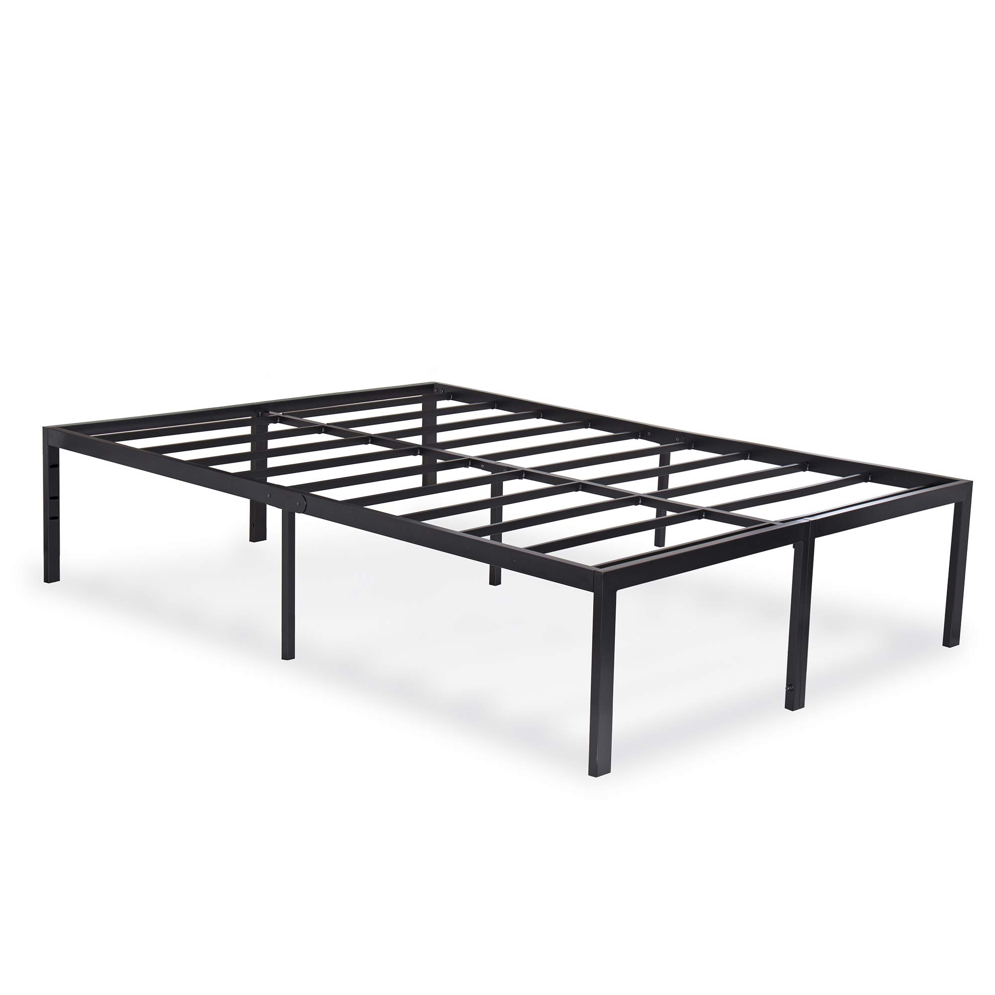 Olee Sleep King Mattress and Steel Slat Bed Frame Bundle | 10 Inch Gel Memory Foam Mattress + 18 Inch Platform Bed Frame