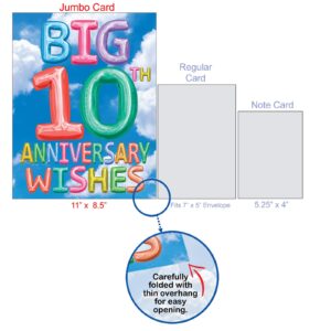 NobleWorks - 40th Jumbo Birthday Greeting Card (8.5 x 11 Inch) - Funny Card for 40 Year Olds, Milestone Notecard from All of Us - Year Time Count 40 J9091MBG-US