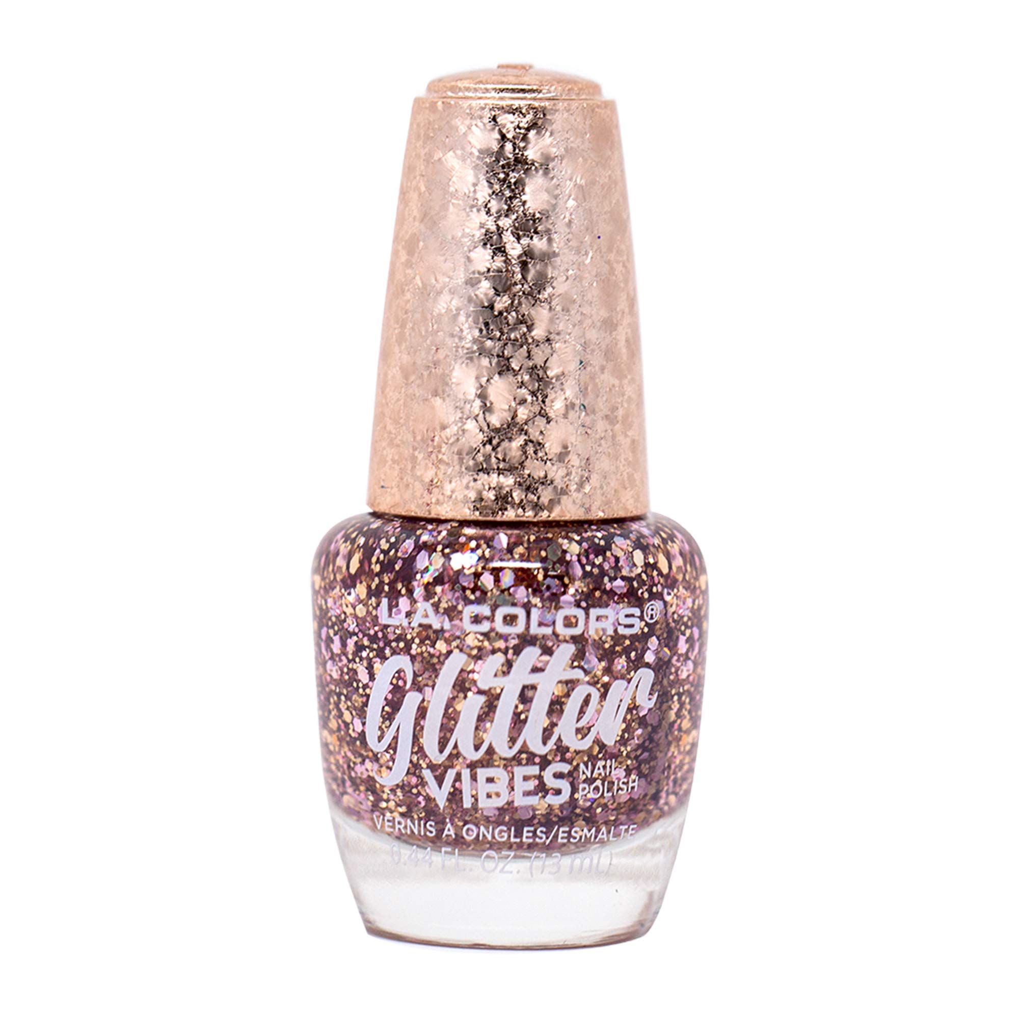 L.A. Colors Glitter Vibes Nail Polish (Pure Blush)