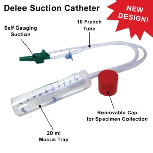 Dogzymes Delee Style Suction Catheter for Extracting Liquid or Mucous from Animal's Nose and Mouth with Easy to use Tubes and Gentle Mouth Suction