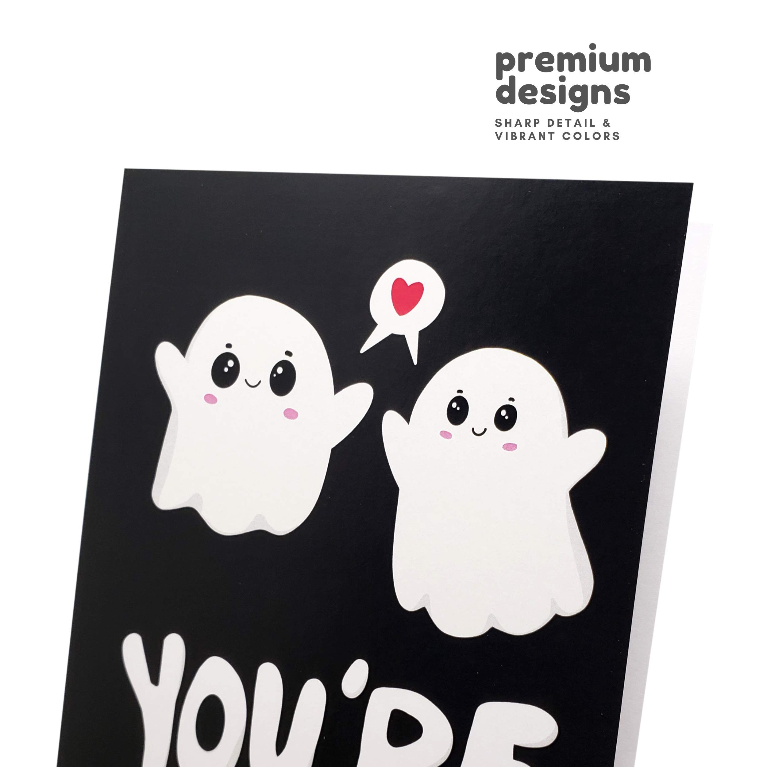 You're My Boo Funny Ghost Anniversary Cards for Husband or Wife - Cute Valentine's Day Card - Romantic Birthday Card for Boyfriend or Girlfriend - I Love You Spooky Halloween Card for Him or Her