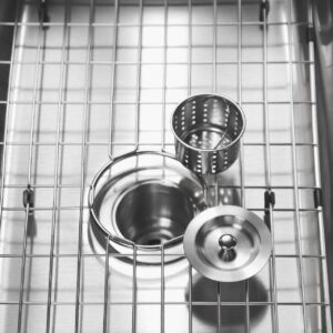 CAPHAUS Undermount Single or Double Bowl 16 Gauge Stainless Steel Kitchen Sink, Mutiple Choices for 30-inch, 31-inch, 32-inch, w/Drain Strainer and Bottom Grid