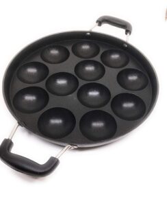 g&d 12 pit appam maker stainless steel lid paniyaram pan appam patra paniyarakkal tawa nonstick appam baking tray takoyaki pan aebleskiver / ebelskiver pan