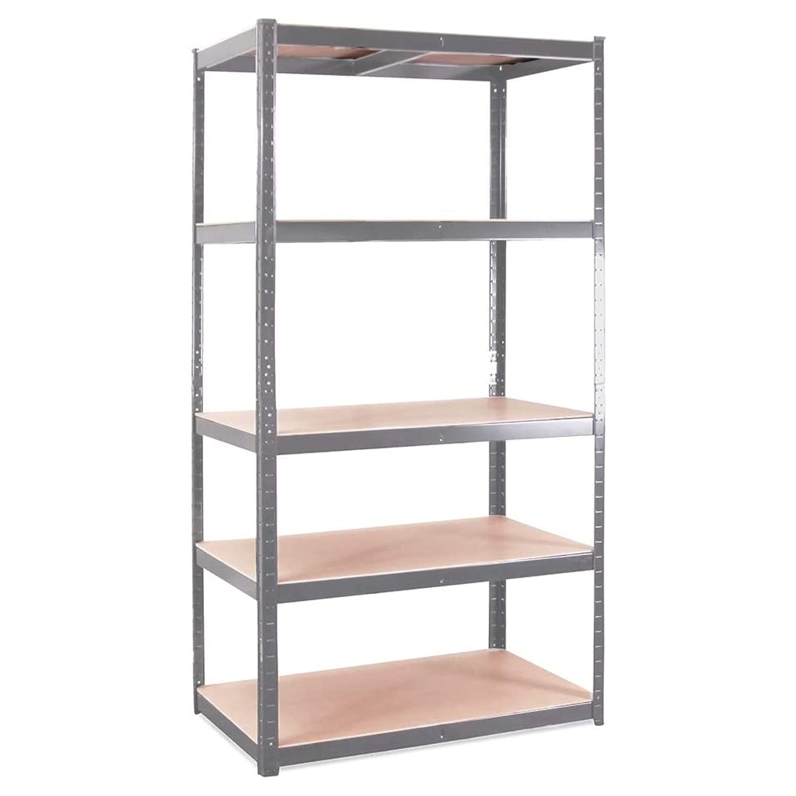 G-Rack Garage Shelving Unit - 70” x 35” x 24” | Single Bay, Grey 5 Tier Unit | 386lbs Load Weight Per Tier (1929lbs Per Unit) | Home, Office, Garage Business Use | Garage Storage Shelves