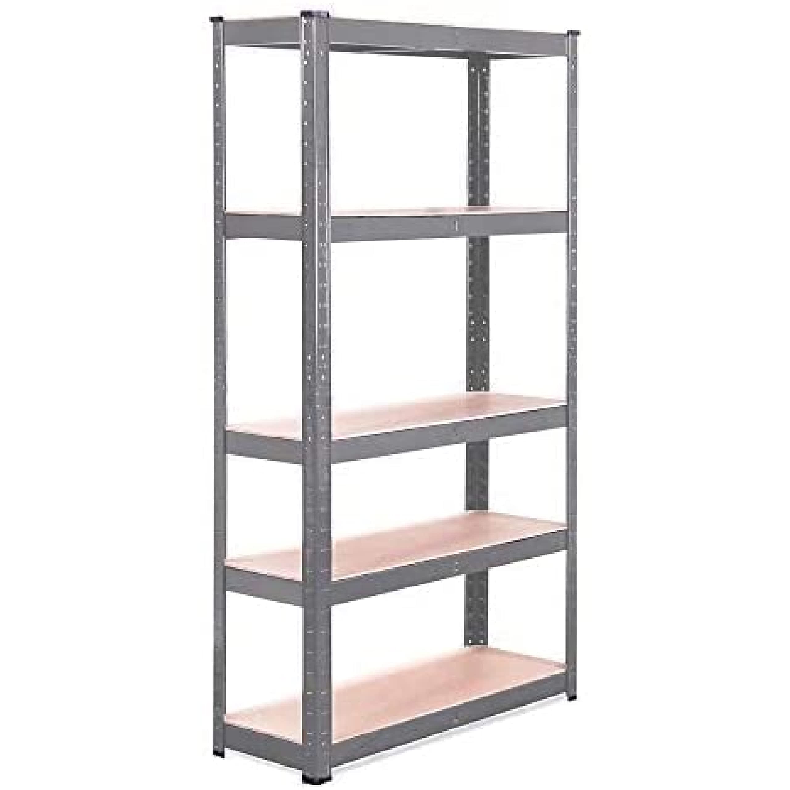 G-Rack Garage Shelving Unit - 70” x 35” x 24” | Single Bay, Grey 5 Tier Unit | 386lbs Load Weight Per Tier (1929lbs Per Unit) | Home, Office, Garage Business Use | Garage Storage Shelves