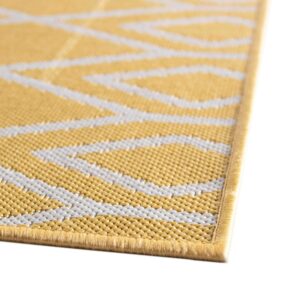 Jill Zarin Outdoor Collection Area Rug - Turks and Caicos (2' 2" x 3' Rectangle Yellow Ivory/Ivory)