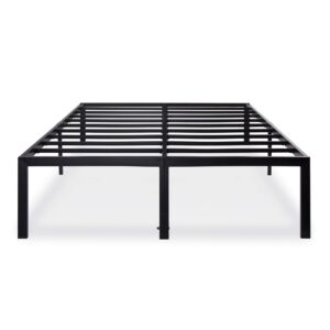 Olee Sleep King Mattress and Steel Slat Bed Frame Bundle | 10 Inch Gel Memory Foam Mattress + 18 Inch Platform Bed Frame