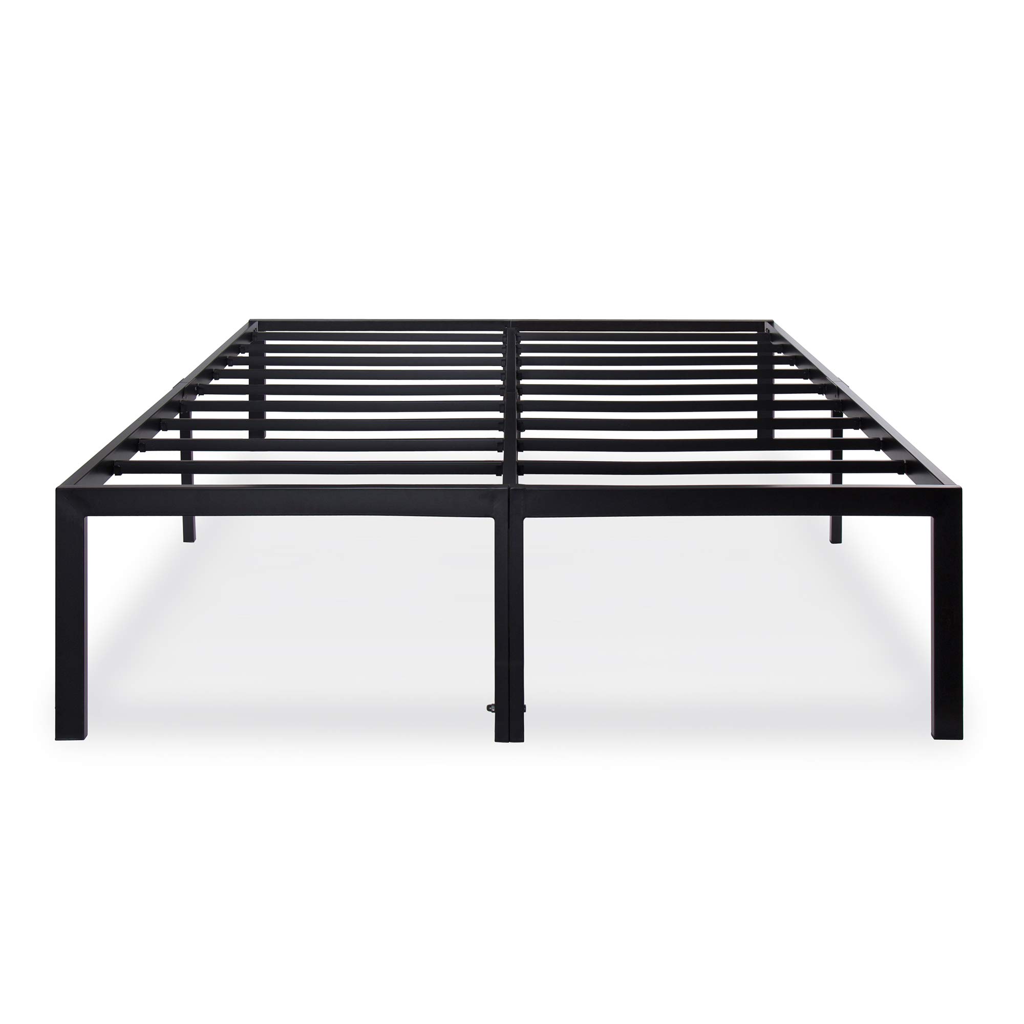 Olee Sleep King Mattress and Steel Slat Bed Frame Bundle | 10 Inch Gel Memory Foam Mattress + 18 Inch Platform Bed Frame