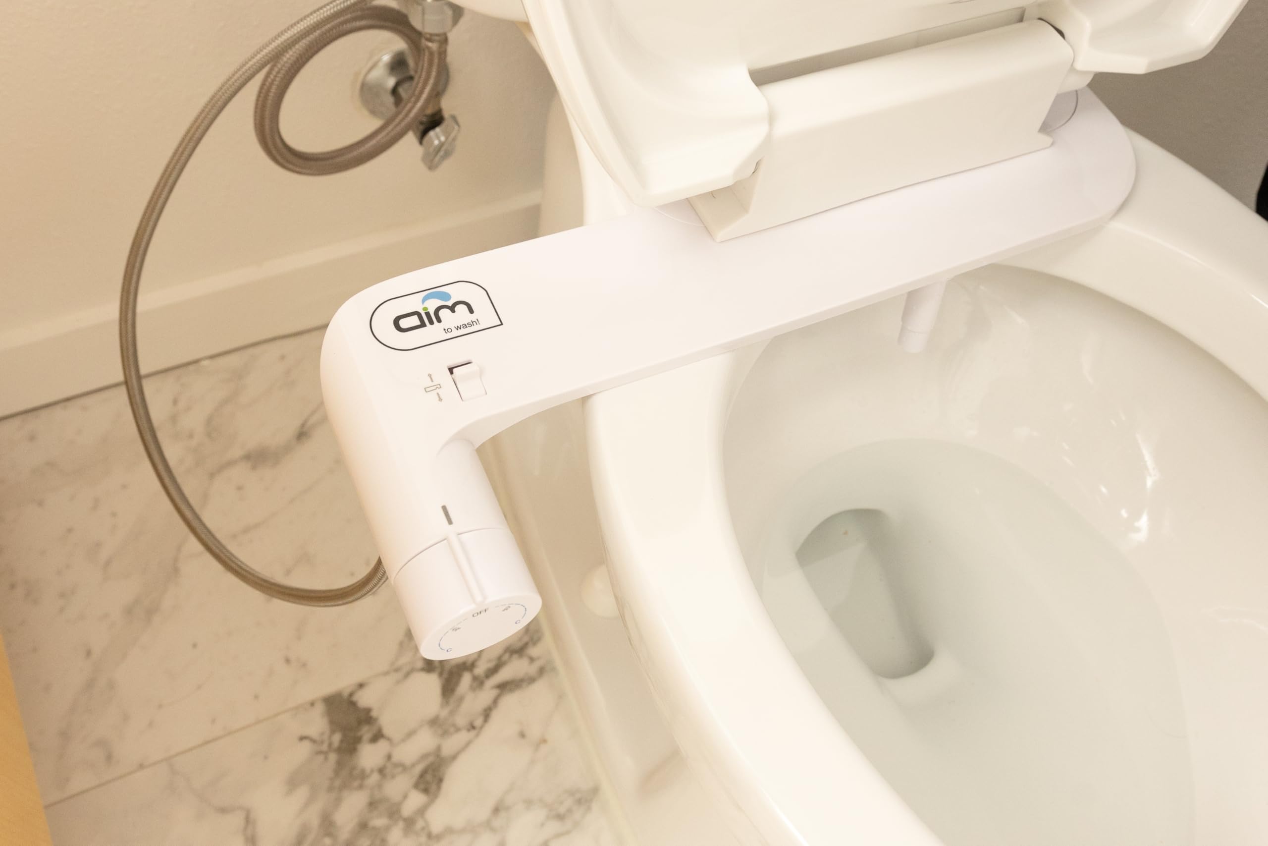 Bidet Attachment with Nozzle Angle Adjuster