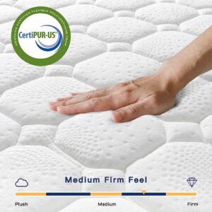 Vesgantti 10 Inch Multilayer Hybrid California King Mattress - Multiple Sizes & Styles Available, Ergonomic Design with Memory Foam and Pocket Spring, Medium Firm Feel, White