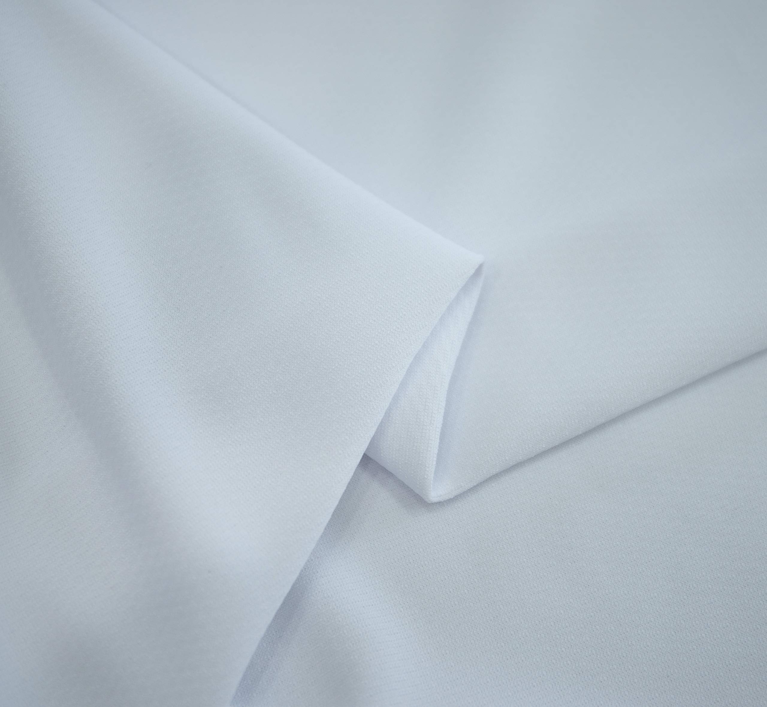 UNOMEGA 100% Polyester Birdseye/Mock Mesh/Flat Back/Eyelet Mesh/Pique Sports Athletic White Knit Fabric by The Yard