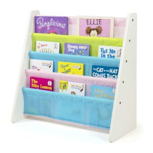 Humble Crew Toy Organizer (16 Bins) and Book Rack Storage Bookshelf (Pastel Collection)