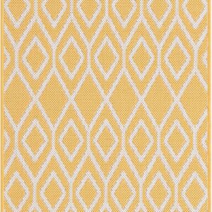 Jill Zarin Outdoor Collection Area Rug - Turks and Caicos (2' 2" x 3' Rectangle Yellow Ivory/Ivory)