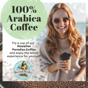 Hawaiian Paradise Coffee 10% Kona Coffee Blend Ground 12oz. Bag - Premium Rich Flavored Roast Bold Signature Brewed – 100% Arabica Gourmet Finest Beans