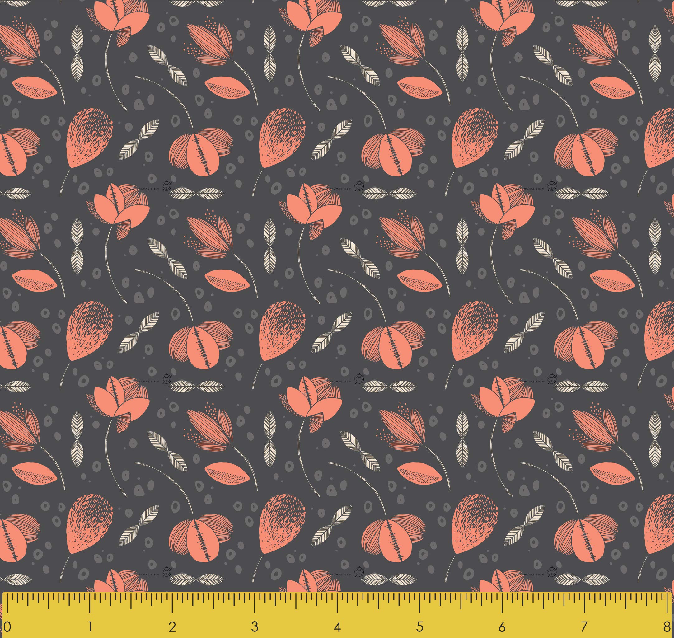 Stitch & Sparkle Mid-Century-Bold Blooms Coral 100% Cotton Fabric 44" Wide, Quilt Crafts Cut by The Yard (SSHS008)