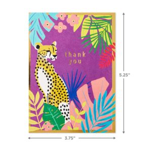 Hallmark Thank You Cards Assortment, Tropical Animals (24 Assorted Thank You Notes with Envelopes—Cheetahs, Llamas, Zebras, Flamingos, Birds)