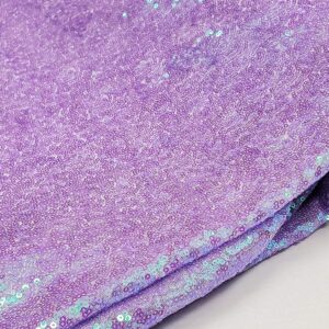 Levi Textiles, INC. 3 Feet 1 Yards Iridescent Sequin Fabric, by The Yard, Sequin Fabric, Tablecloth, Linen, Sequin Tablecloth, Table Runner Photo Booth Backdrop (Iridescent Lilac)