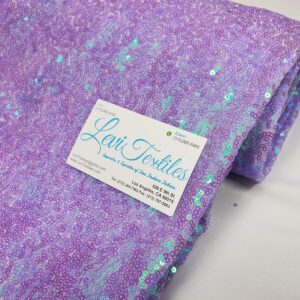 Levi Textiles, INC. 3 Feet 1 Yards Iridescent Sequin Fabric, by The Yard, Sequin Fabric, Tablecloth, Linen, Sequin Tablecloth, Table Runner Photo Booth Backdrop (Iridescent Lilac)