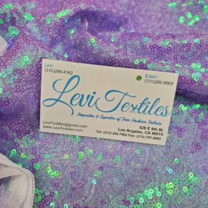 Levi Textiles, INC. 3 Feet 1 Yards Iridescent Sequin Fabric, by The Yard, Sequin Fabric, Tablecloth, Linen, Sequin Tablecloth, Table Runner Photo Booth Backdrop (Iridescent Lilac)